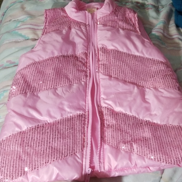 Faded Glory | Jackets & Coats | Fade Glory Pink Glitter Vest | Poshmark